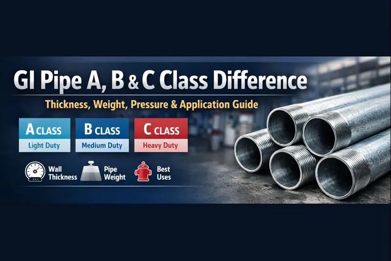 GI Pipe A B C Class Difference | Thickness, Weight & Uses Explained